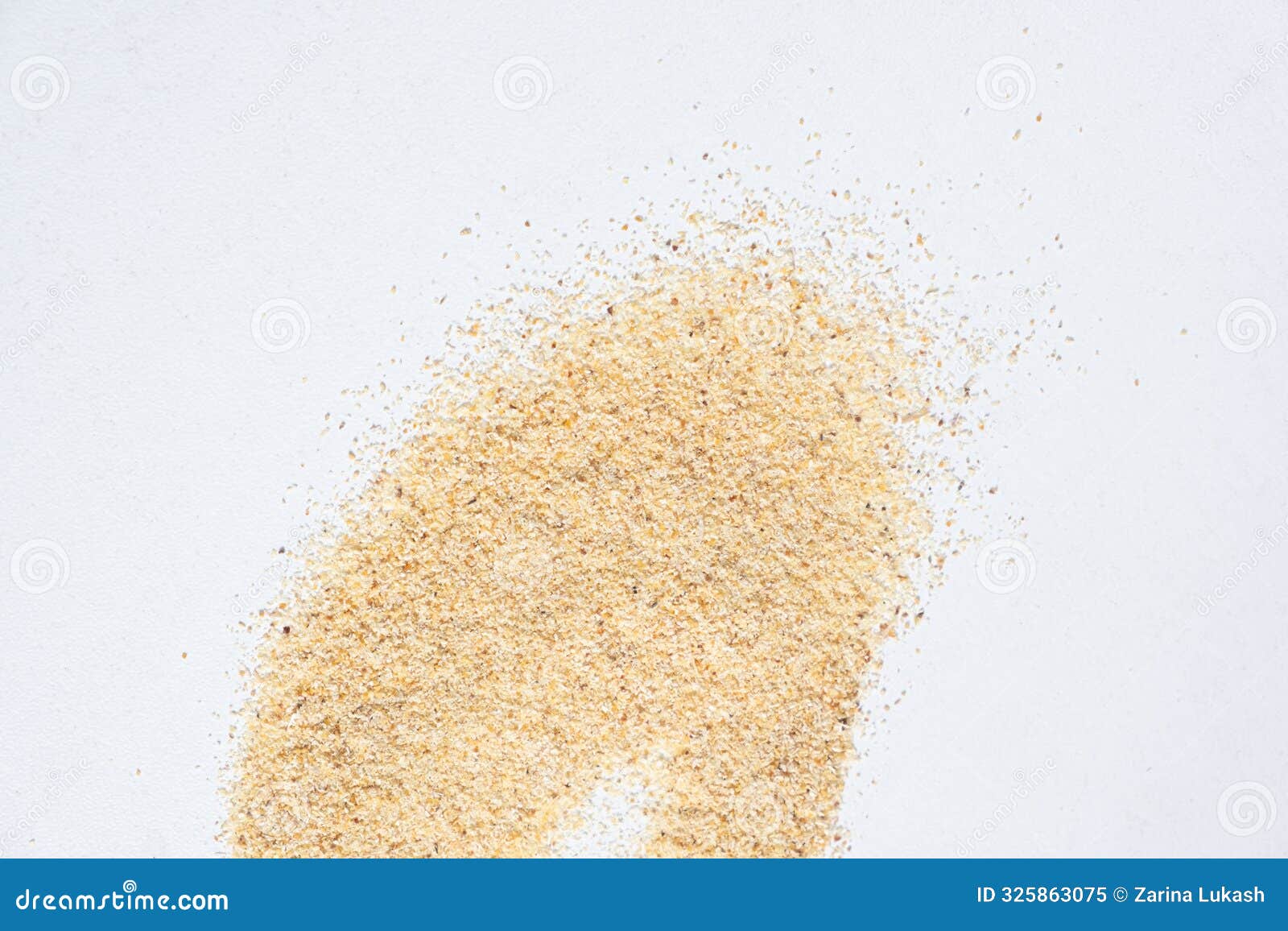 Scattered Garlic Powder on White Background, Garlic Spice Pattern and ...