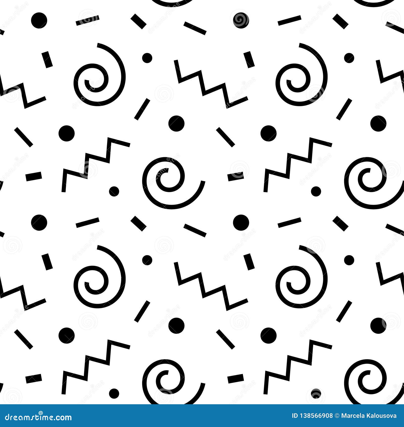 Scattered Geometric Line Shapes. Abstract Background Design. Vector ...