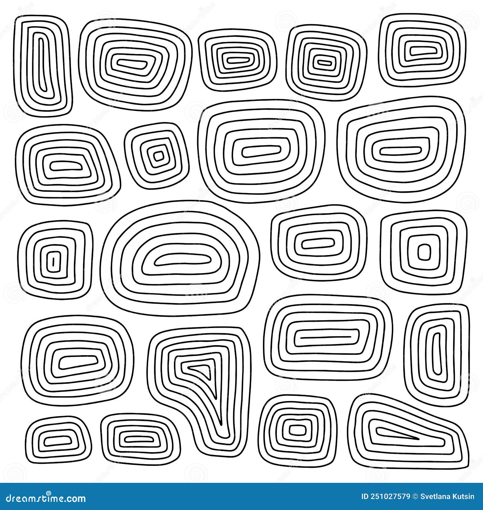 Scattered Geometric Line Shapes. Hand Drawn Doodle Elements. Abstract ...