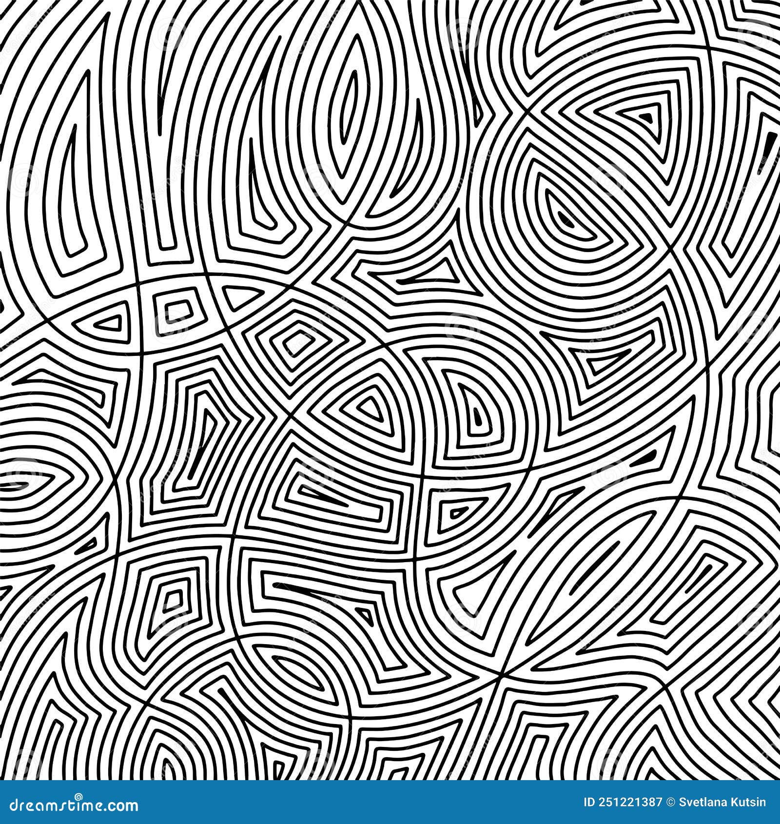 Scattered Geometric Line Shapes. Hand Drawn Doodle Elements. Abstract ...