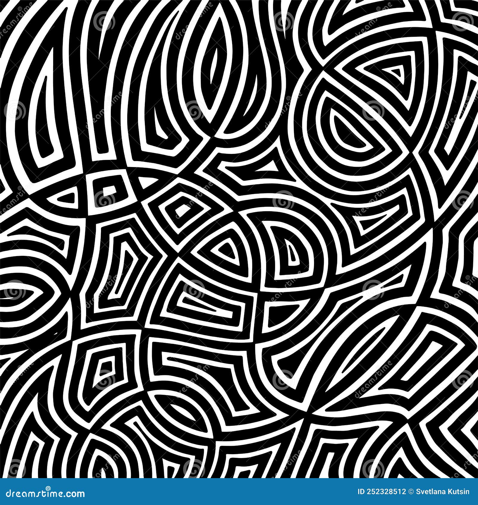 Scattered Geometric Line Shapes. Hand Drawn Doodle Elements. Abstract ...