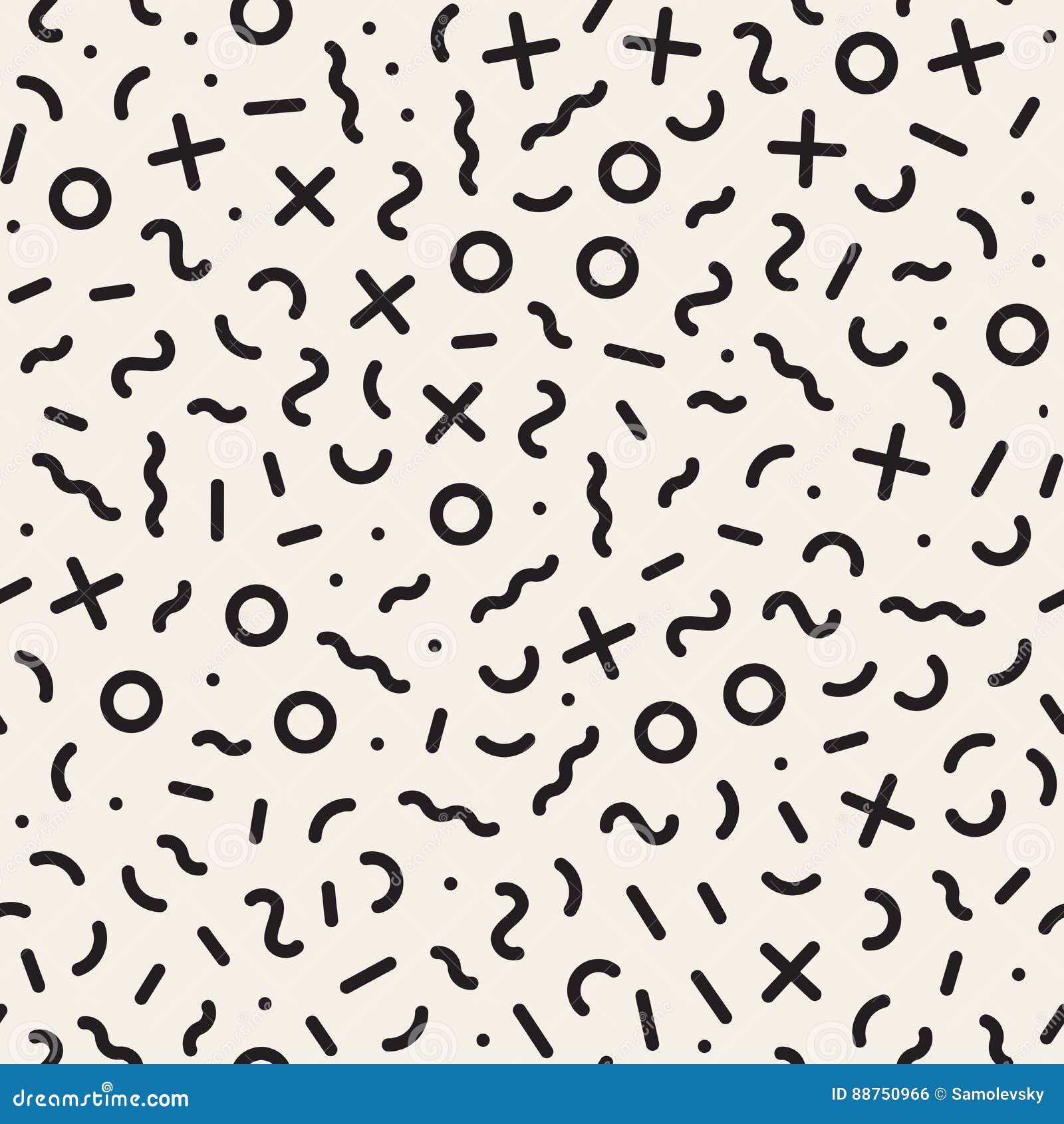 Scattered Geometric Line Shapes. Abstract Background Design. Vector ...