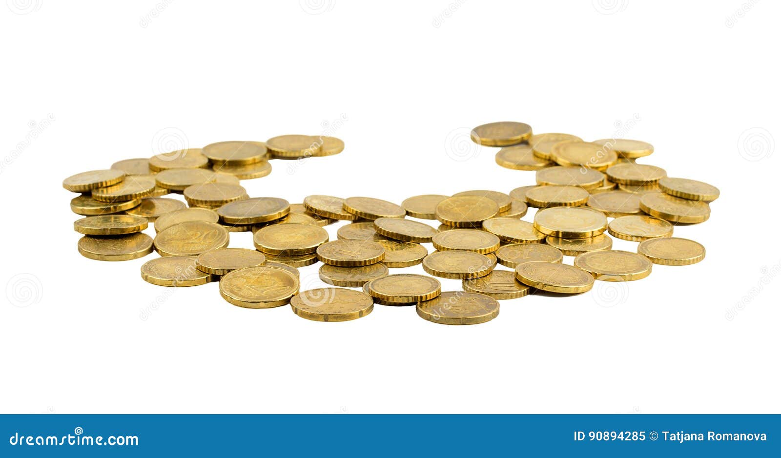 Scattered gold coins stock image. Image of background - 90894285