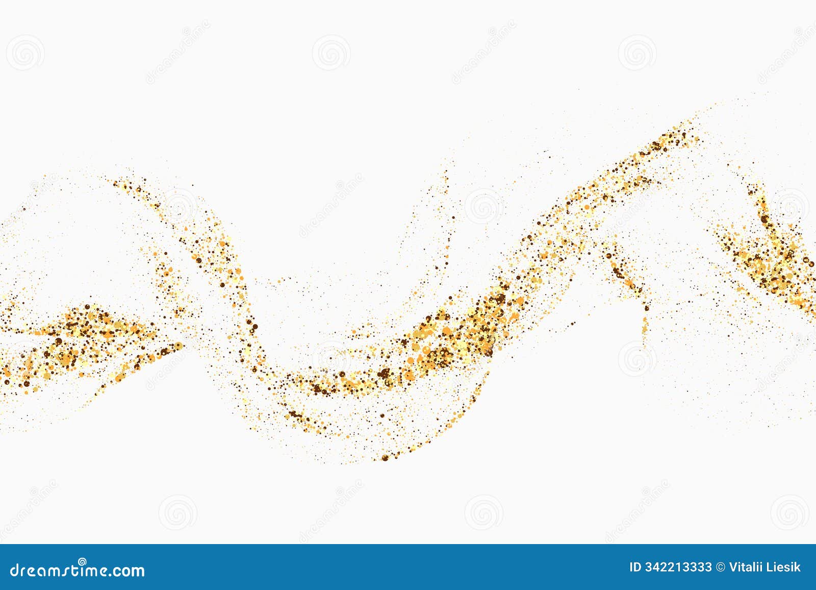 Scattered Golden Grains on a Light Background. Festive Background or ...