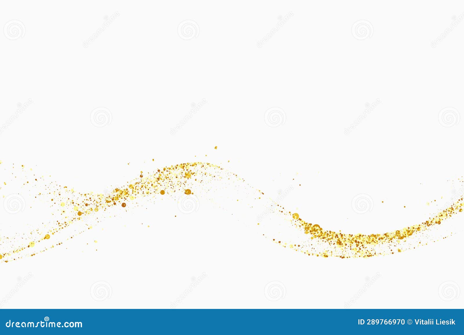 Scattered Golden Particles on a White Background. Festive Background or ...