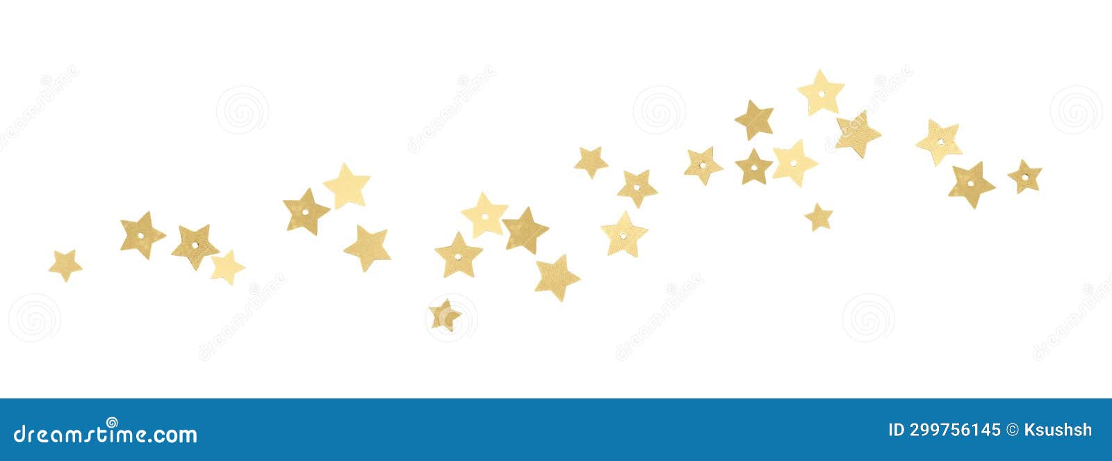 Scattered Golden Stars Isolated on White Stock Image - Image of ...