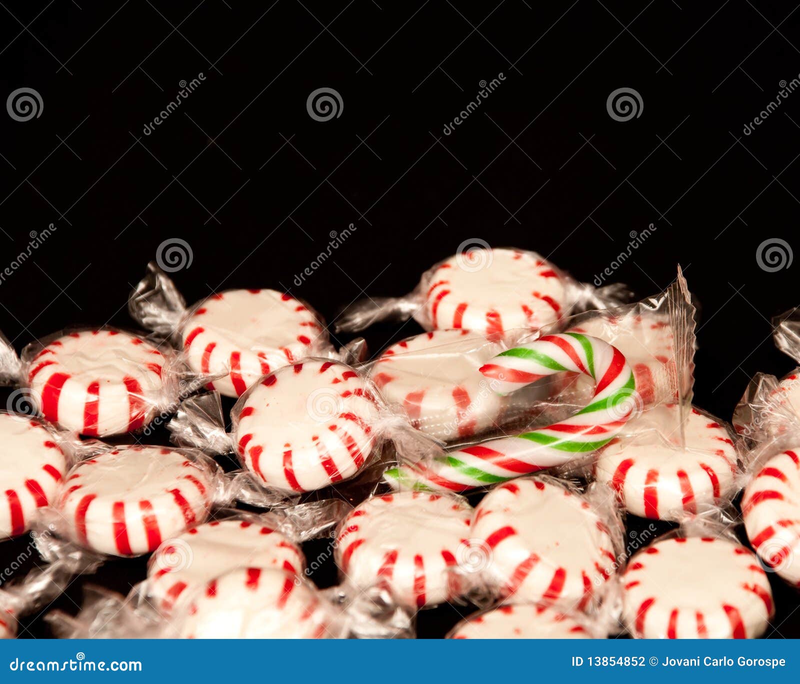 Scattered Holiday Candy stock photo. Image of stripe - 13854852