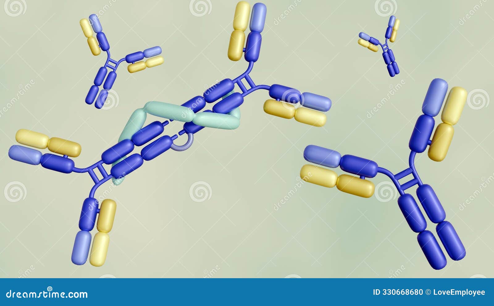 Scattered Immunoglobulin a with Secretory Protein and Y Shape Antibody ...