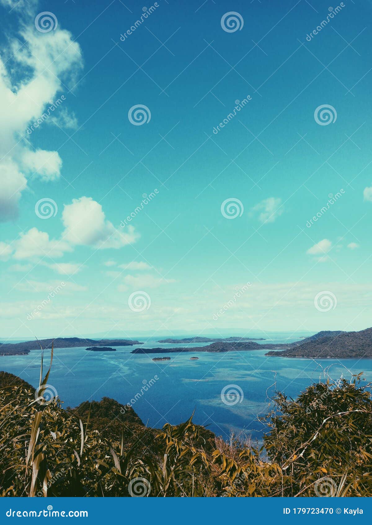 Scattered Islets stock photo. Image of nature, cloud - 179723470