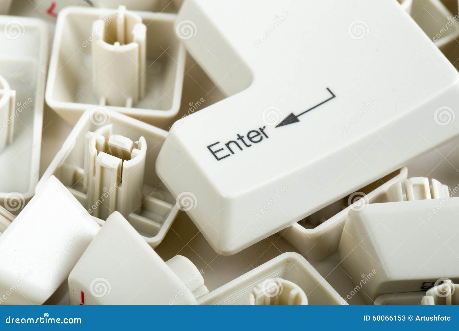 Scattered Keyboard Keys on White Stock Image - Image of digits, detail ...