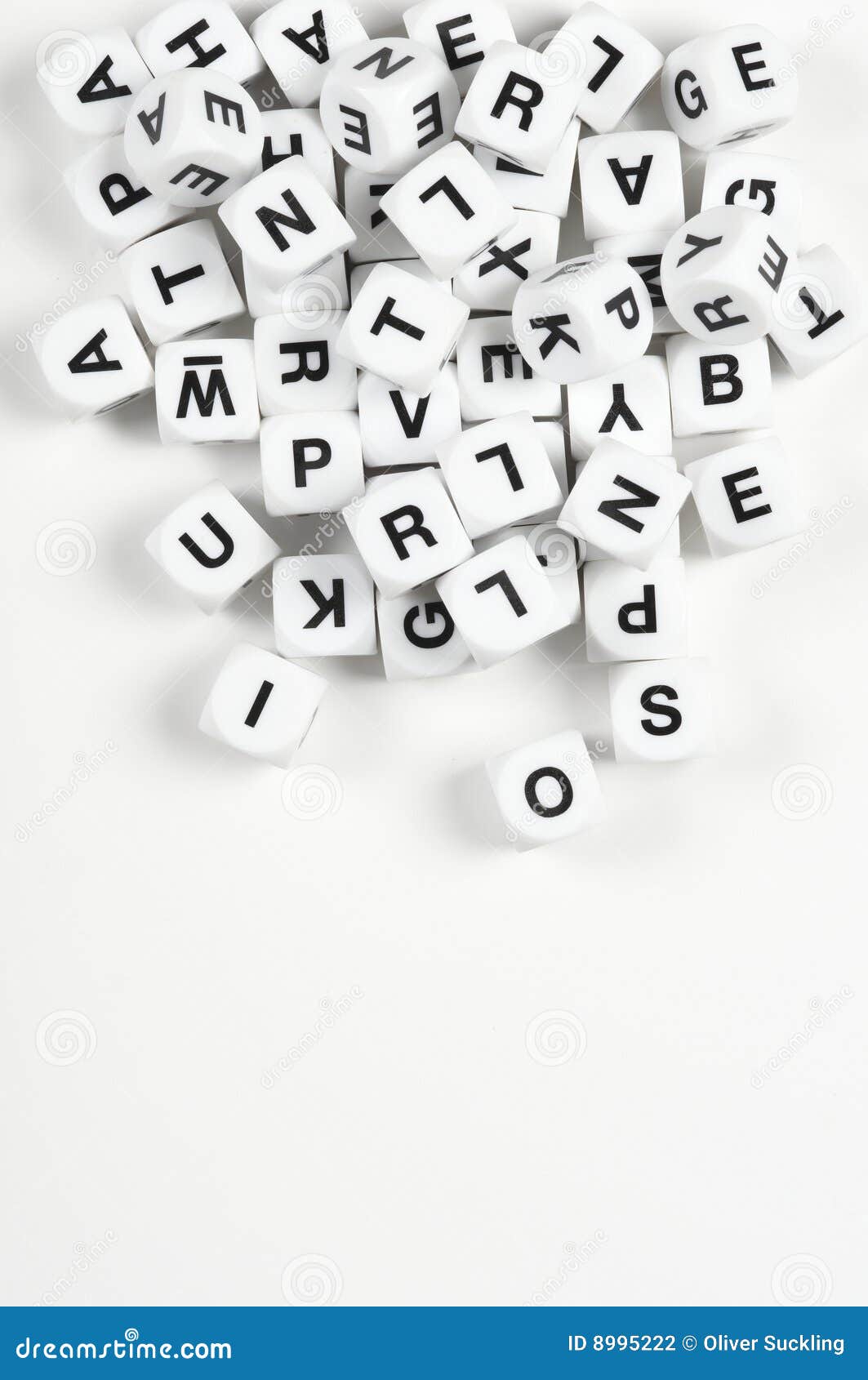Scattered Letter Cubes stock photo. Image of surface, white - 8995222