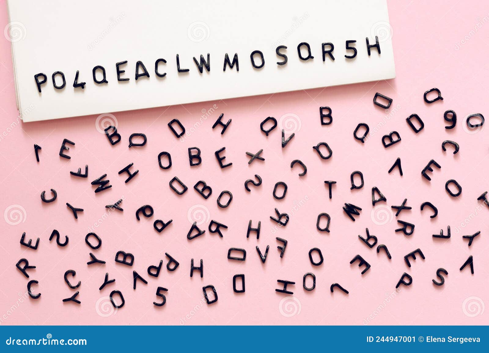 Scattered Letters, Alphabet on Pink Background, Write, Read, Grammar ...