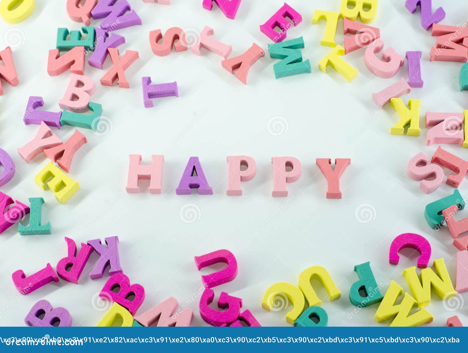 Scattered Letters on a White Surface. Word among Letters. the Word ...