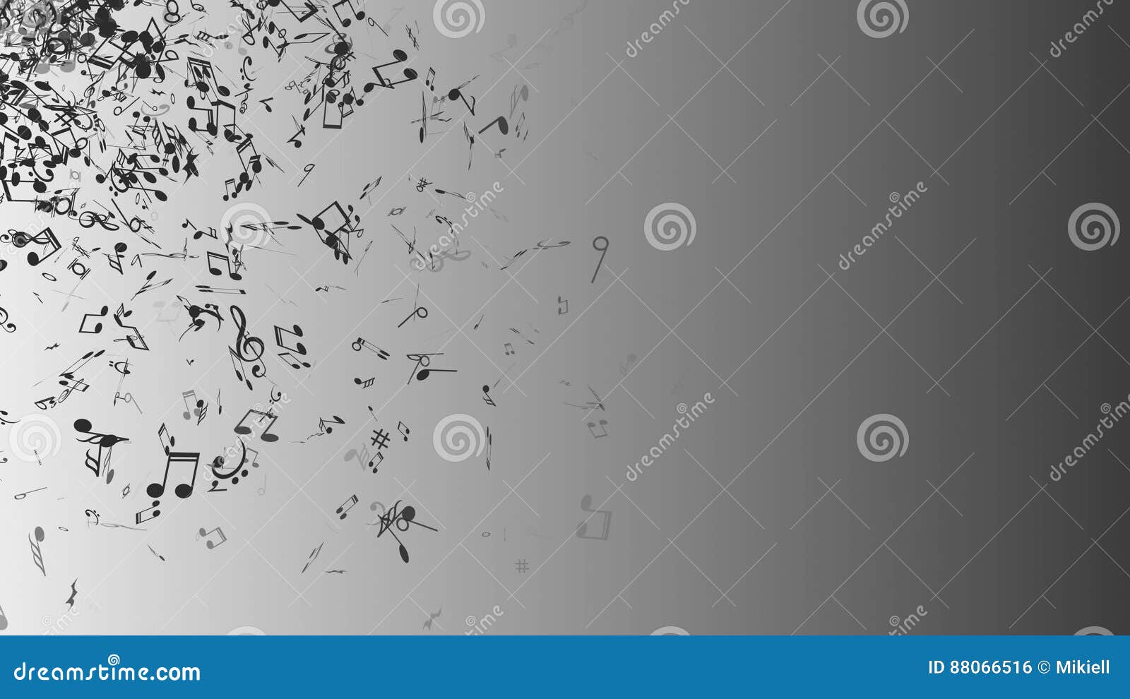 Scattered musical notes stock footage. Video of unarranged - 88066516