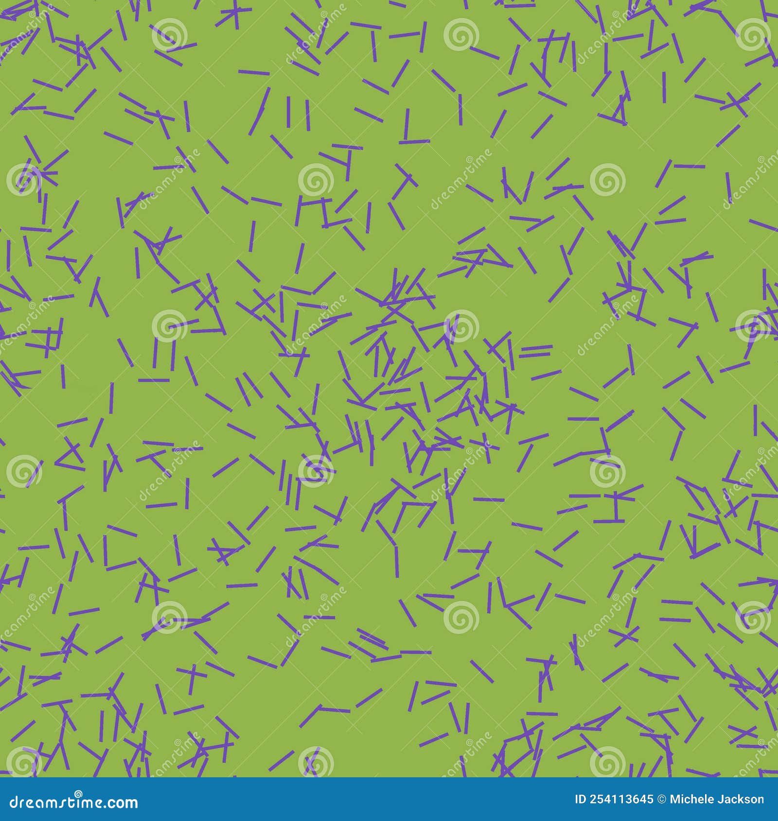 Scattered Orange Sticks on Blue Repeating Pattern Stock Illustration ...