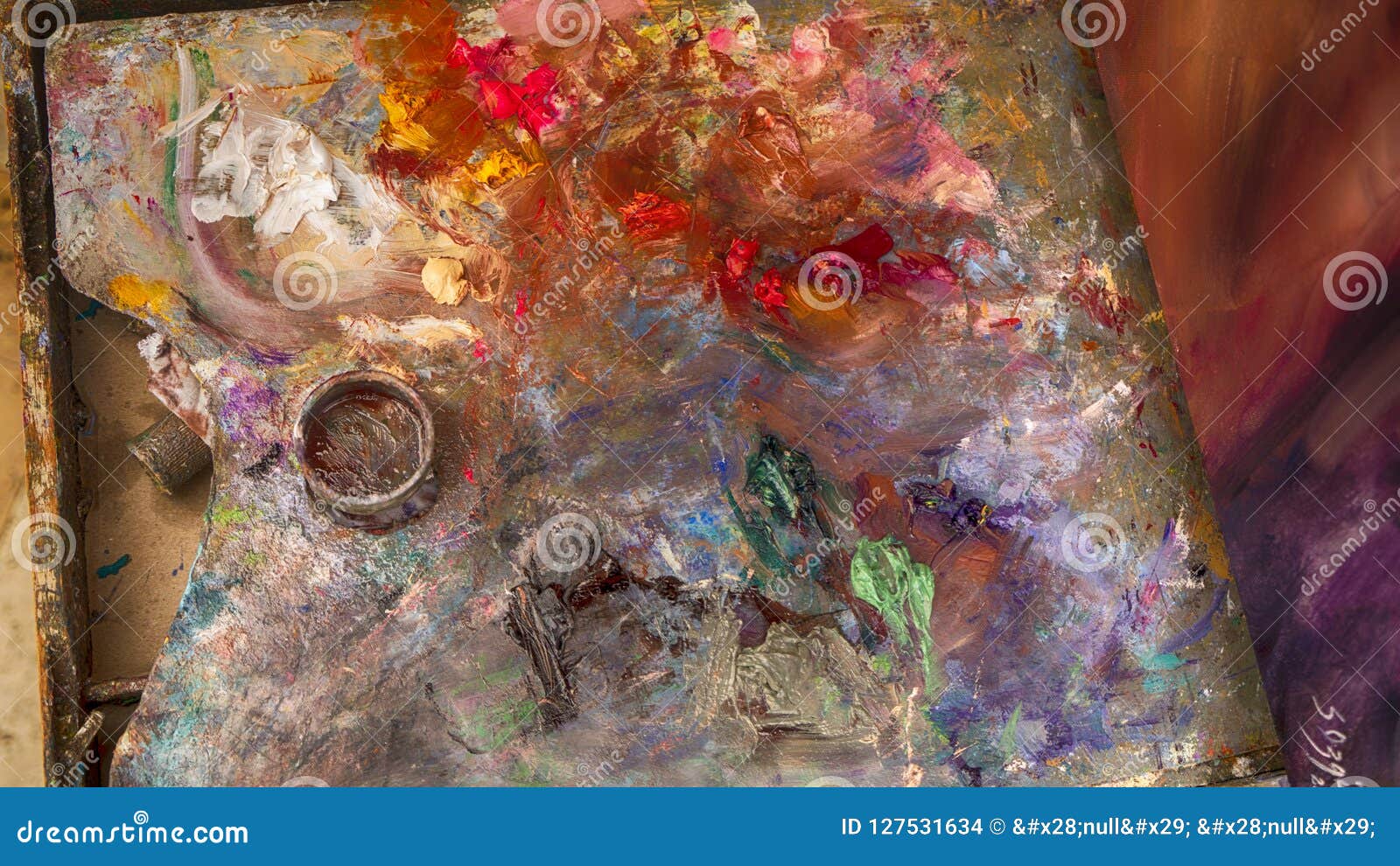 Scattered Paint on the Pallet. Stock Photo - Image of beauty, design ...