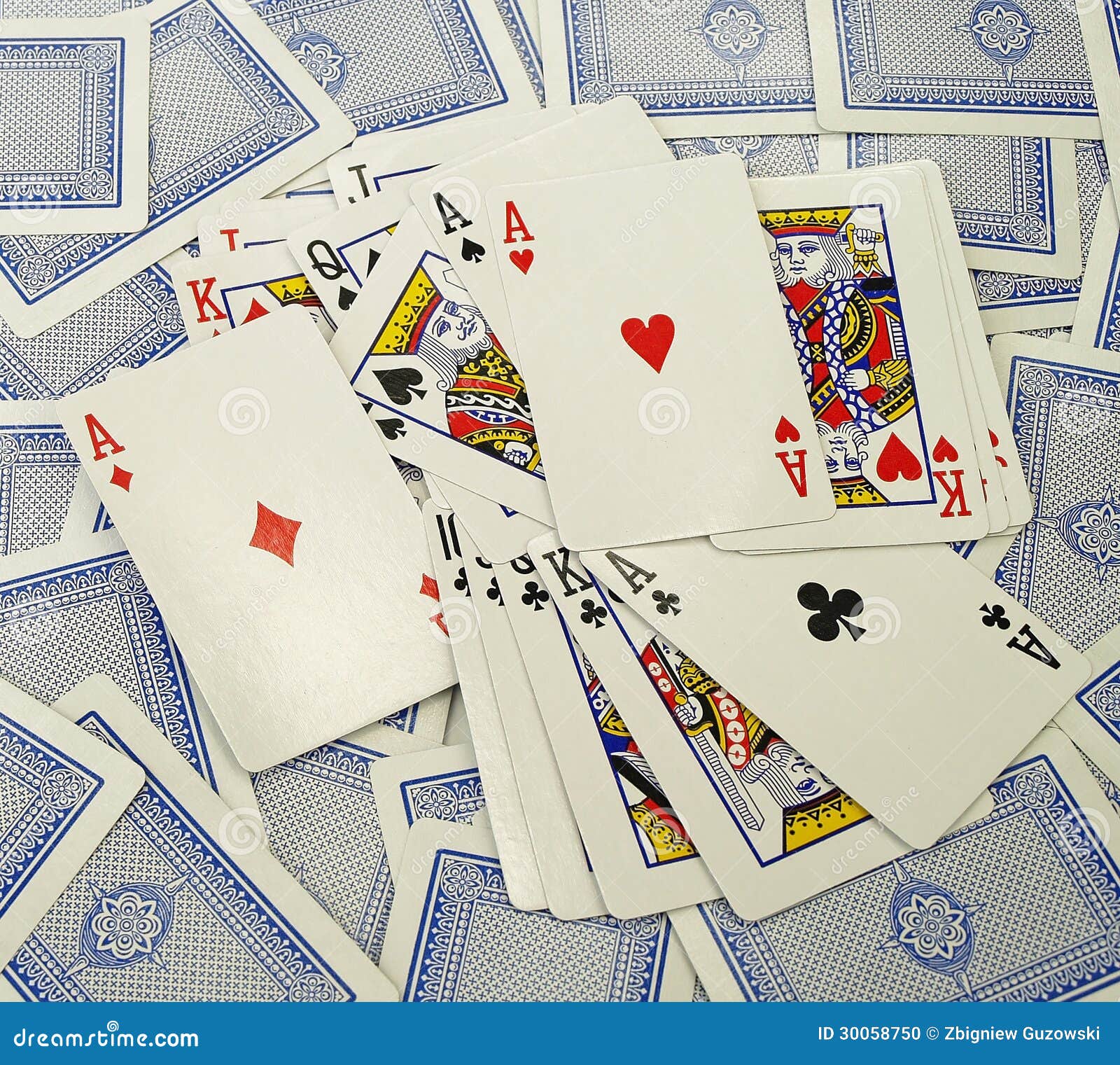 Scattered Cards Background stock photo. Image of hearts - 30058750