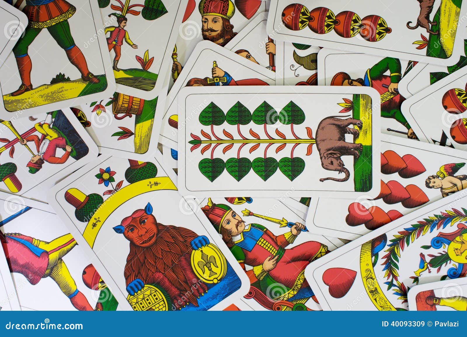 Scattered playing cards stock image. Image of card, scatter - 40093309