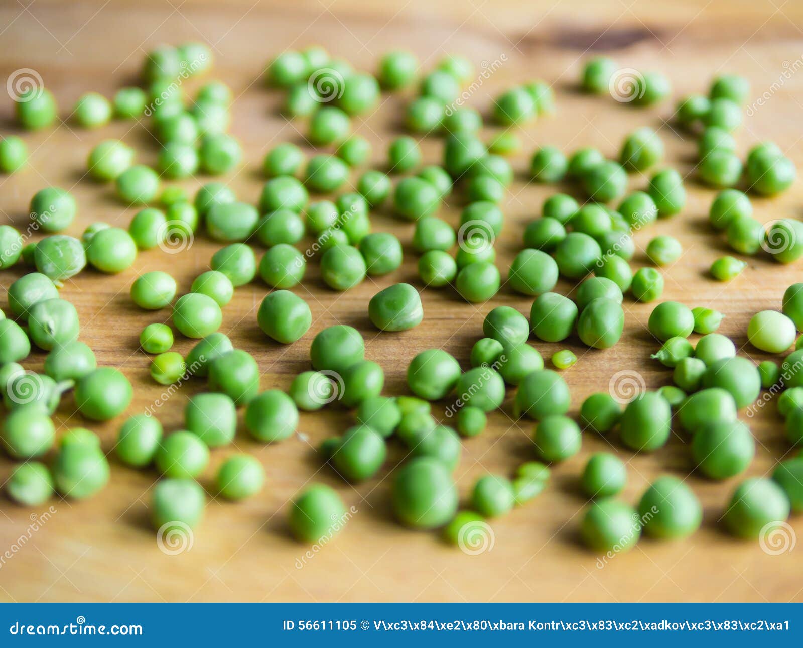 Scattered Podded Peas on a Wooden Board Stock Image - Image of ...