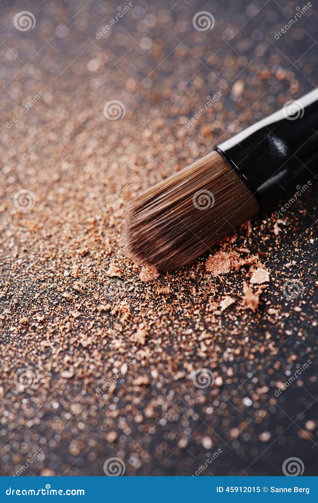 Scattered Powder and Make Up Brush Stock Image - Image of people ...