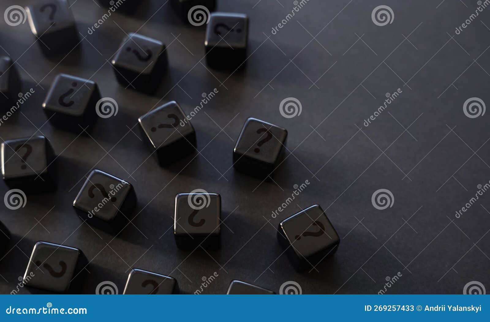 Scattered Question Marks Blocks and Copy Space. Find an Answer To a ...