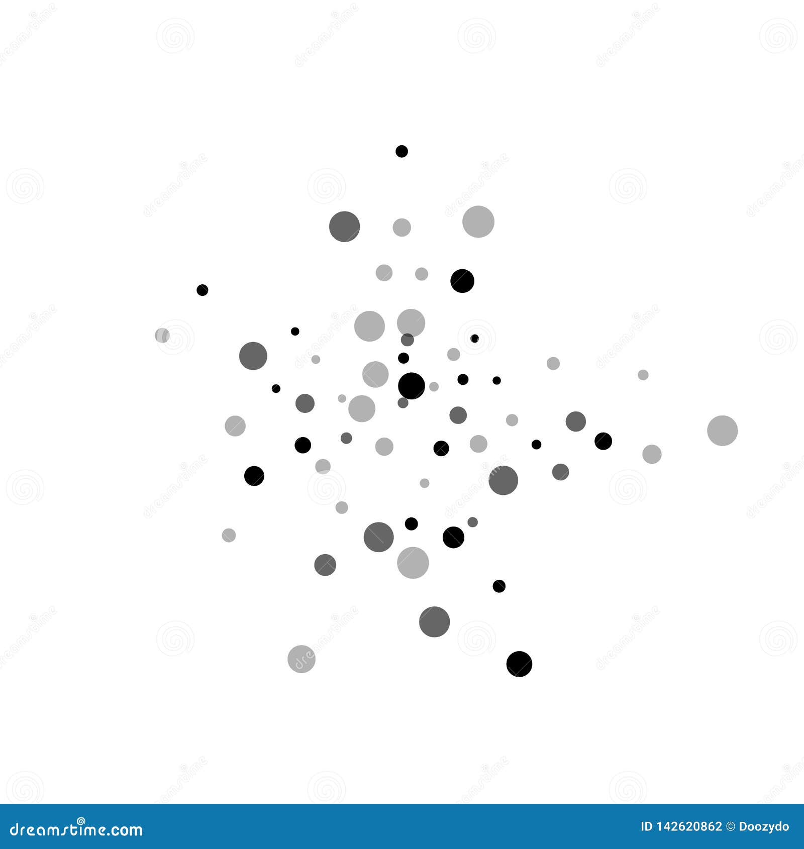 Scattered Random Black Dots. Dark Points Dispersio Stock Vector ...