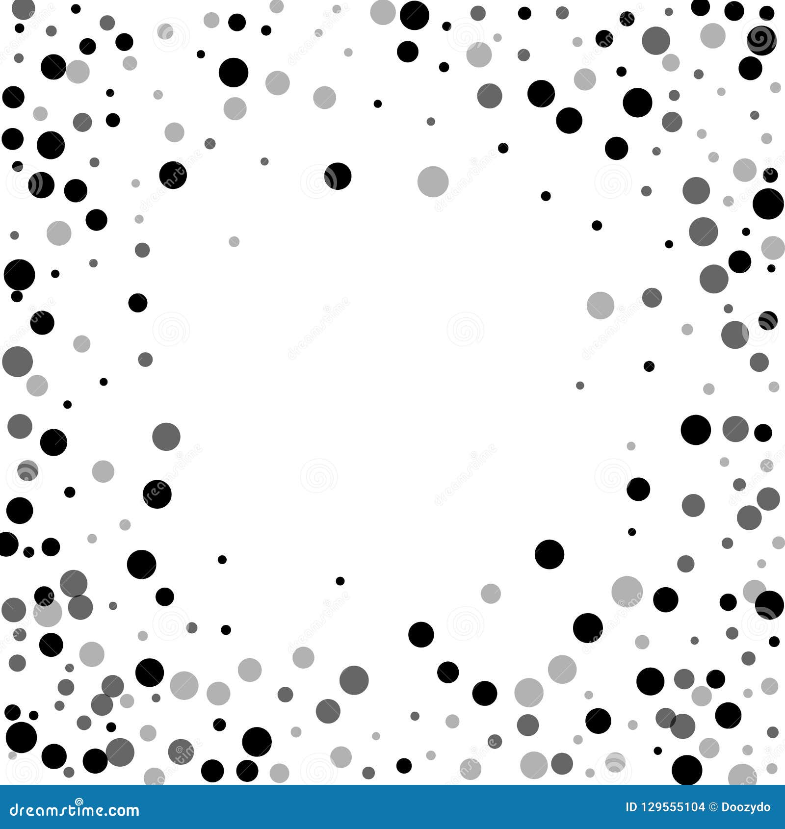 Scattered Random Black Dots. Dark Points Dispersio Stock Vector ...
