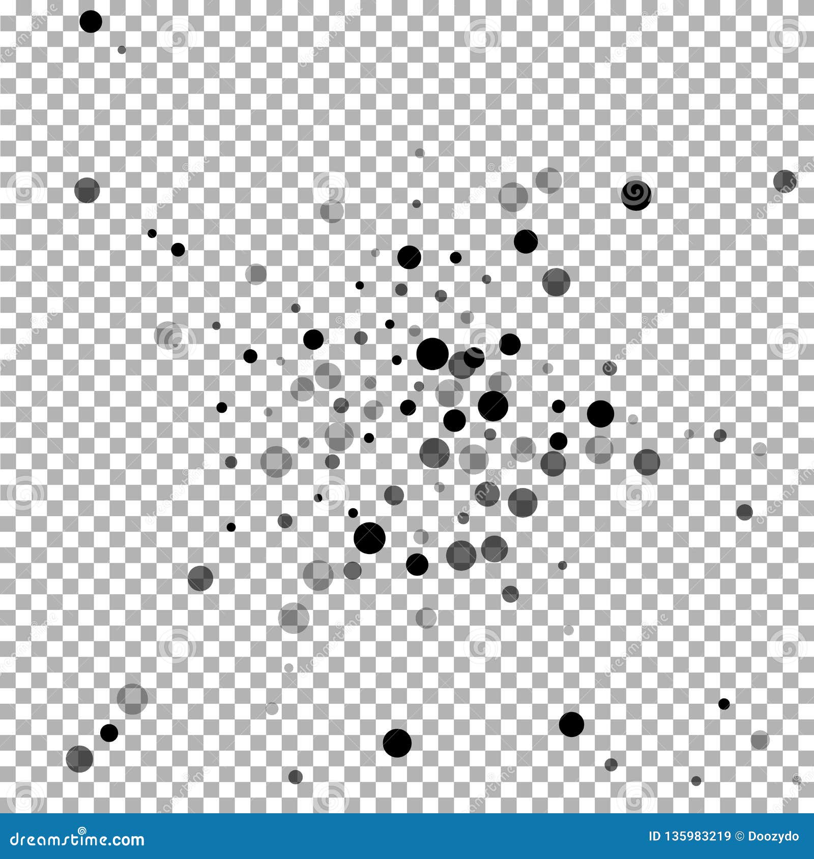 Scattered Random Black Dots. Dark Points Dispersio Stock Vector ...
