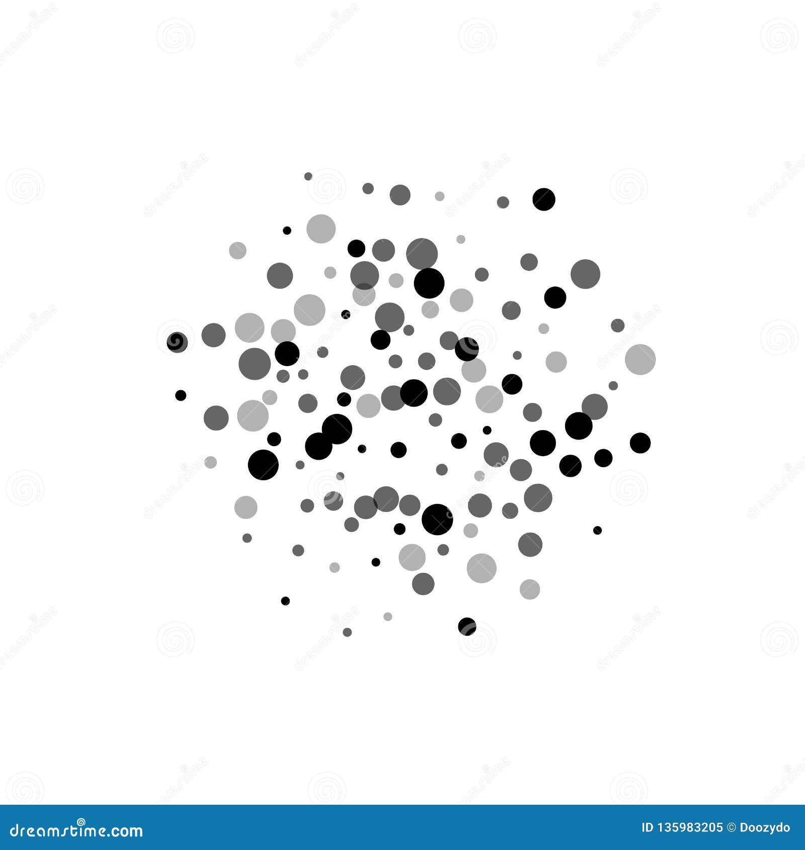 Scattered Random Black Dots. Dark Points Dispersio Stock Vector ...