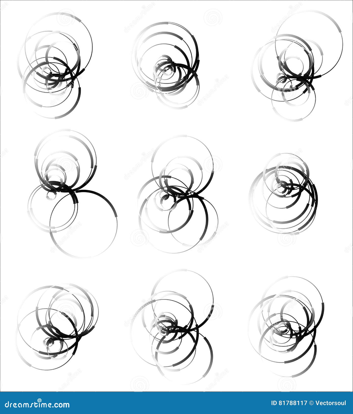 Scattered, Random Circle Elements Stock Vector - Illustration of ...