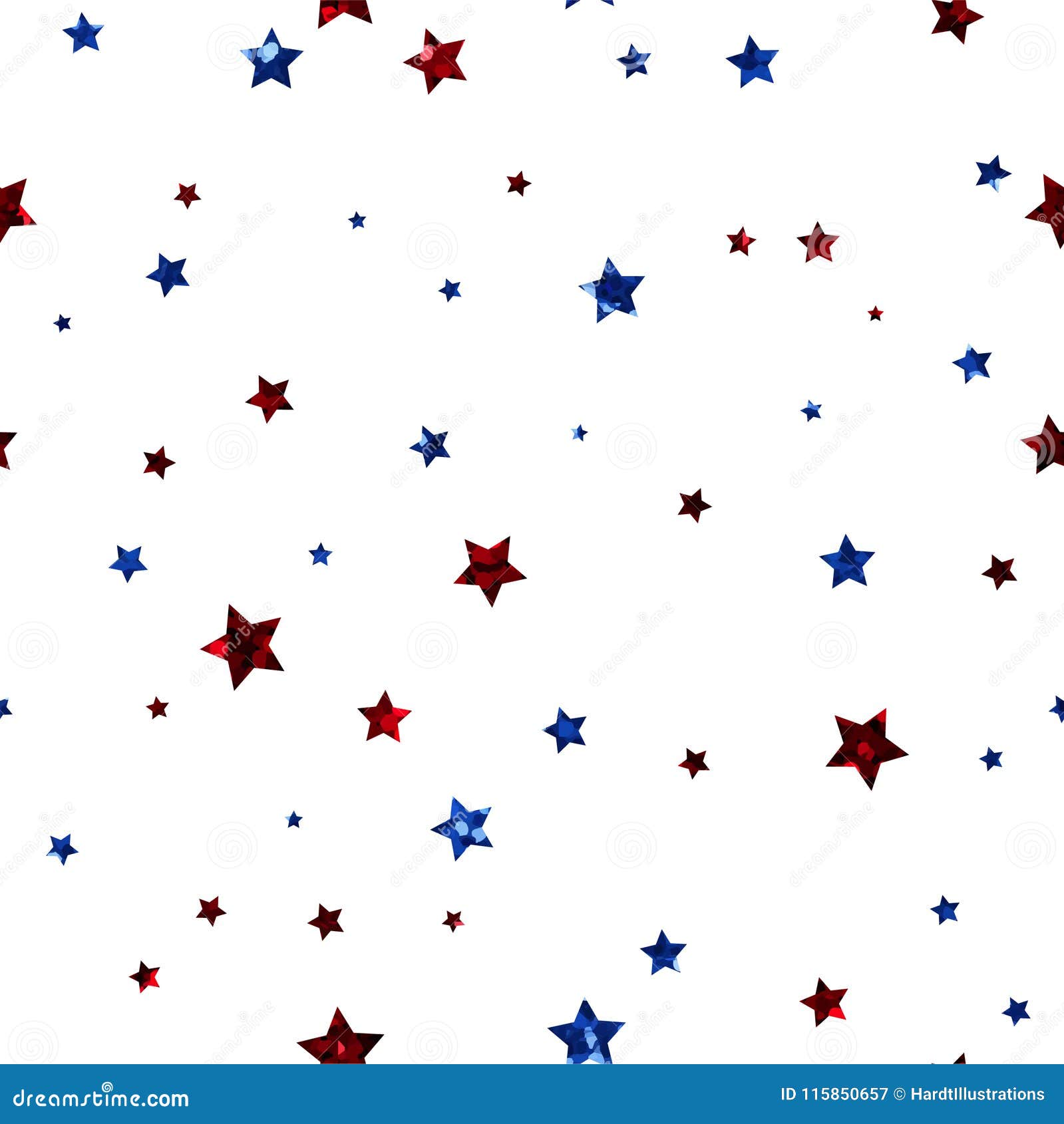 Red and Blue Stars Seamless Pattern Stock Vector - Illustration of navy ...