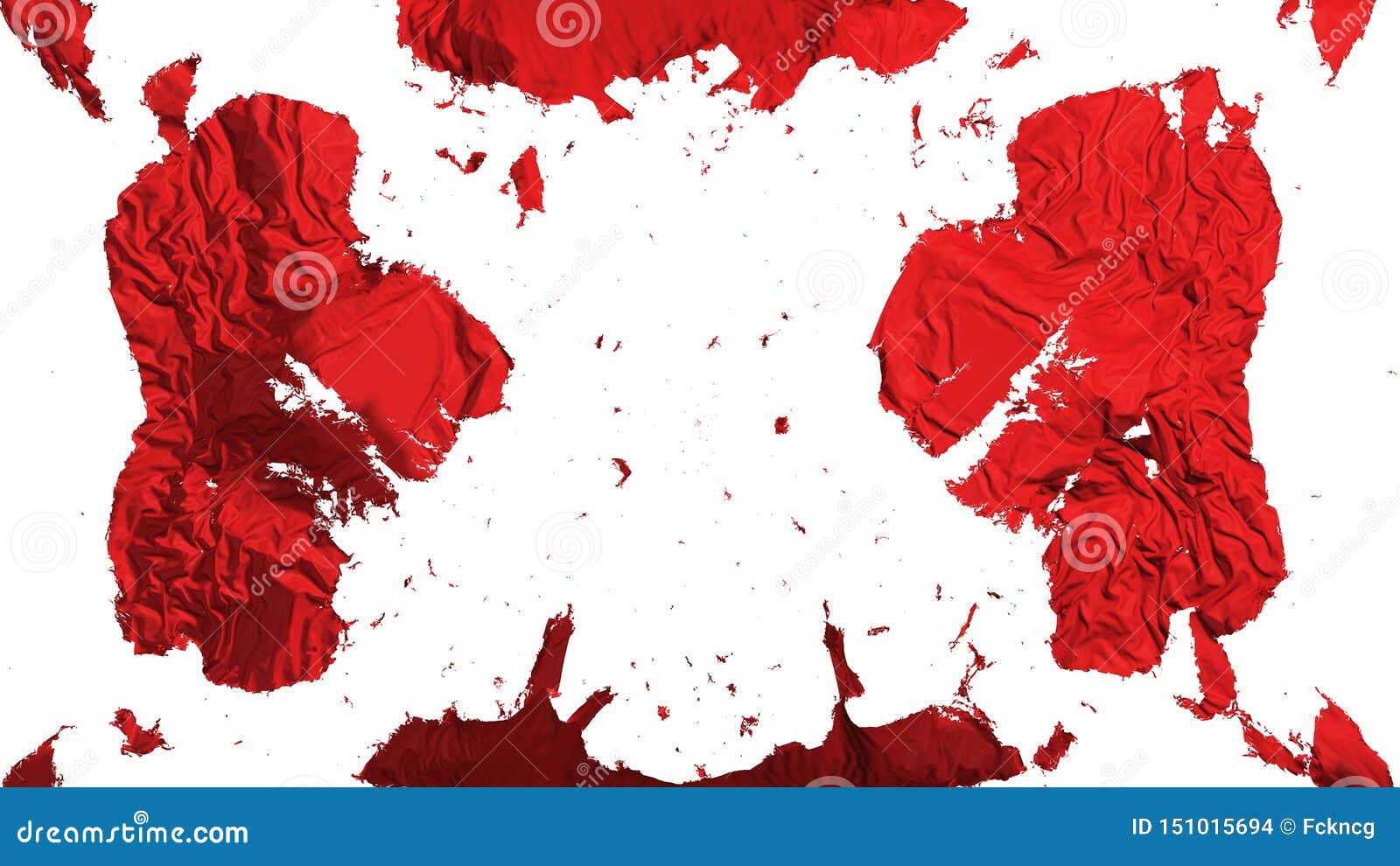 Scattered Red color flag stock illustration. Illustration of battered ...