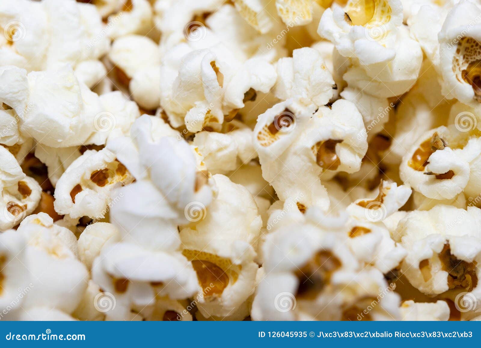 Scattered Salted Popcorm, Texture Background. Stock Photo ...