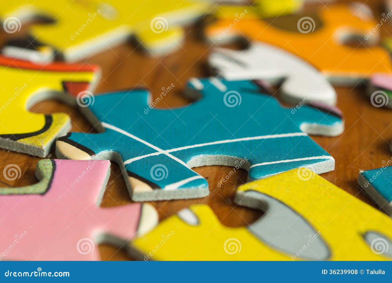 The Scattered Slices of a Puzzle Stock Photo - Image of patience ...