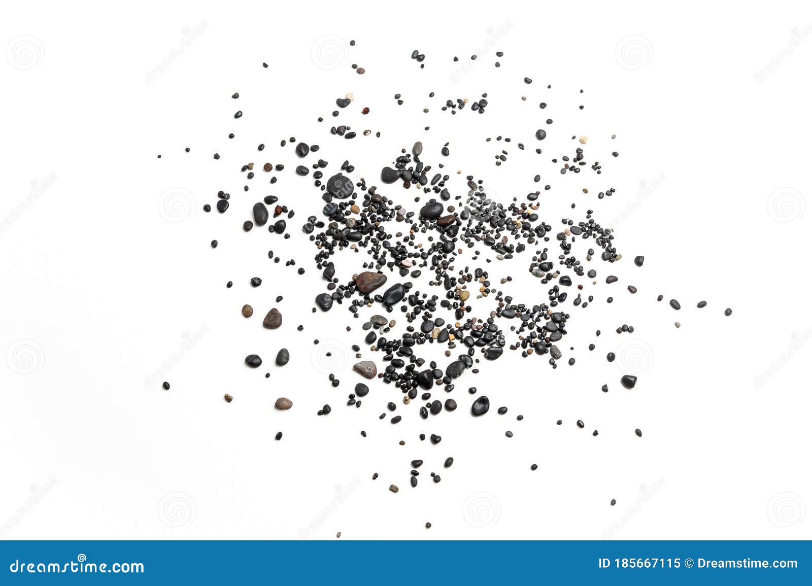 Scattered small pebbles stock image. Image of grey, white - 185667115