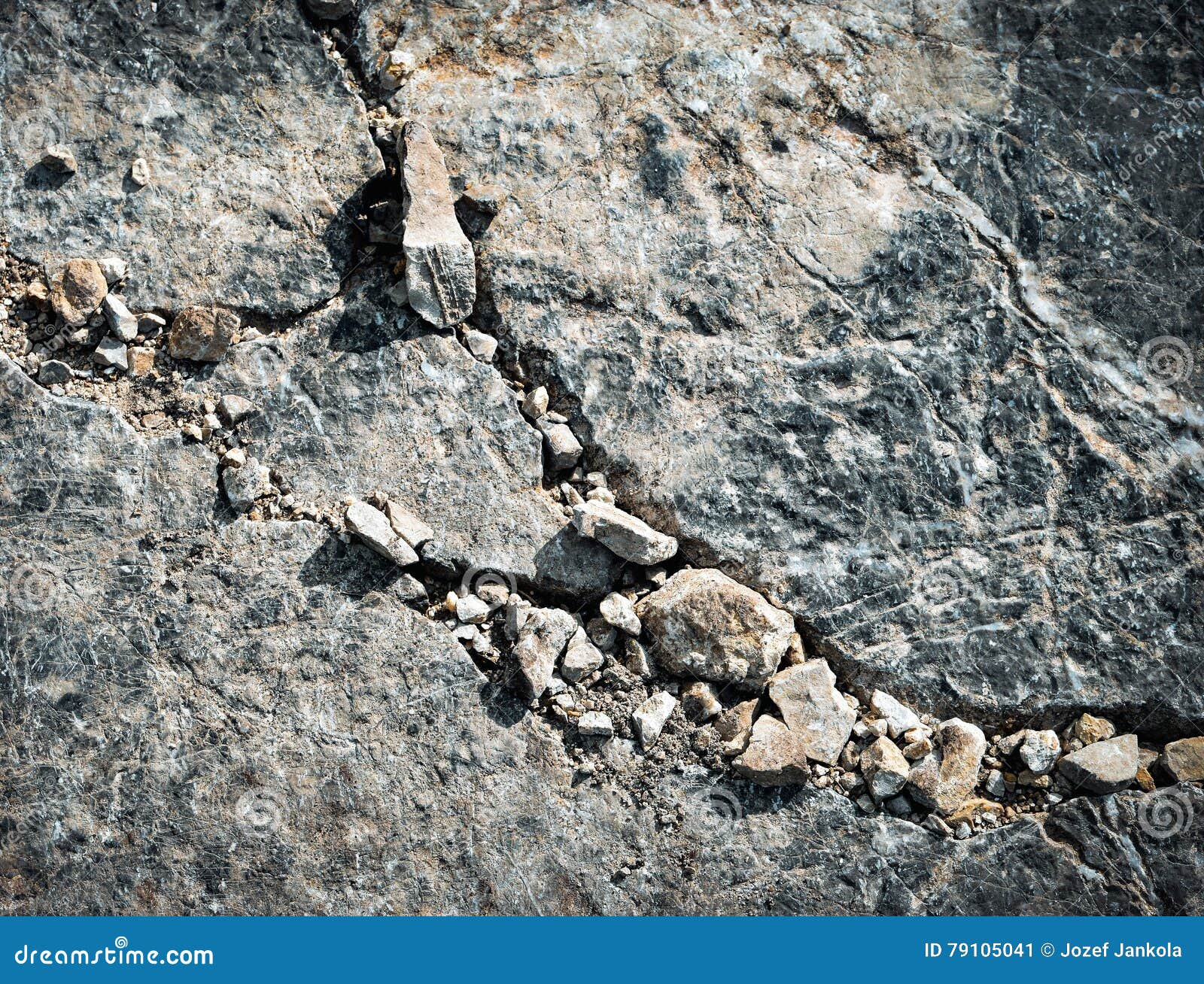 Scattered Small Rocks on a Big Rock Stock Image - Image of ground ...