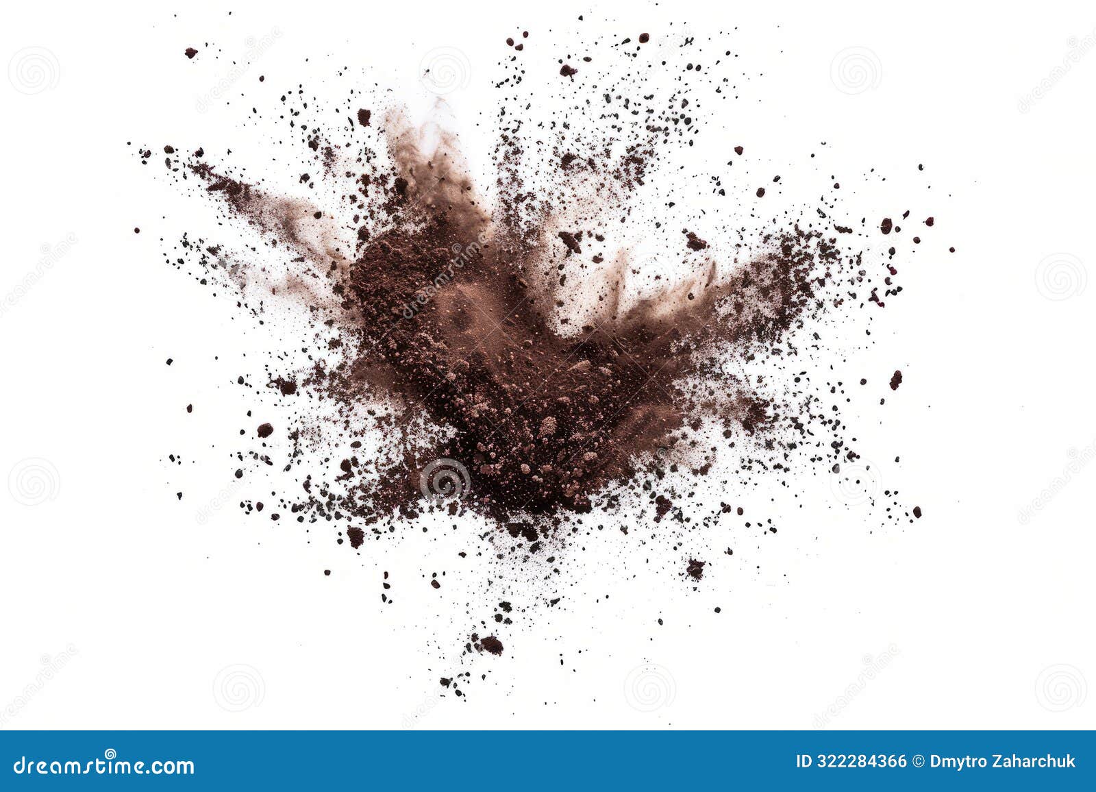 Scattered Soil Particles Forming a Starburst Pattern in Mid-air, Set ...