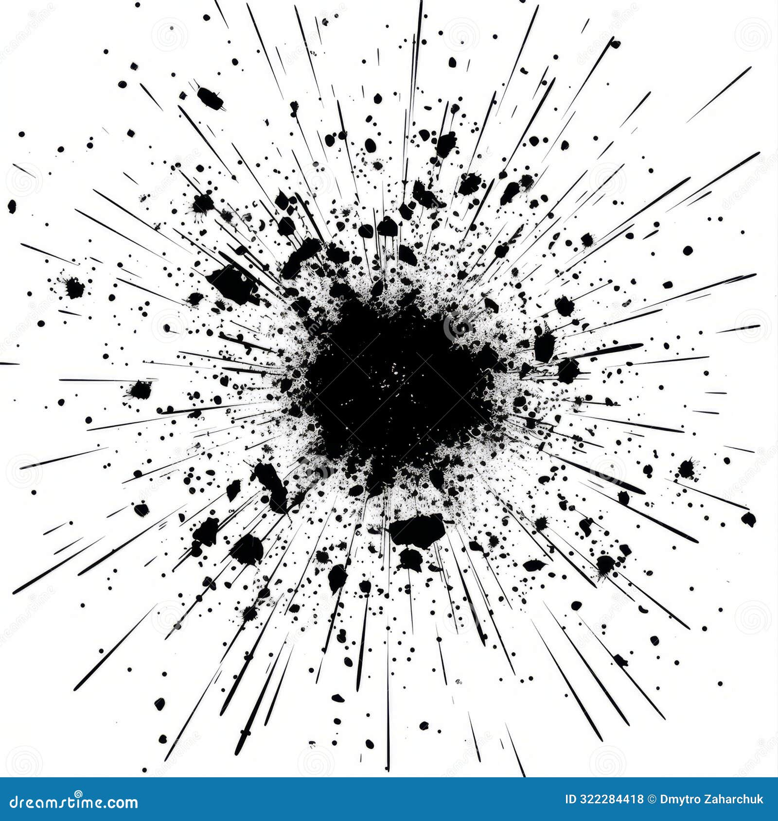 Scattered Soil Particles Forming a Starburst Pattern in Mid-air, Set ...