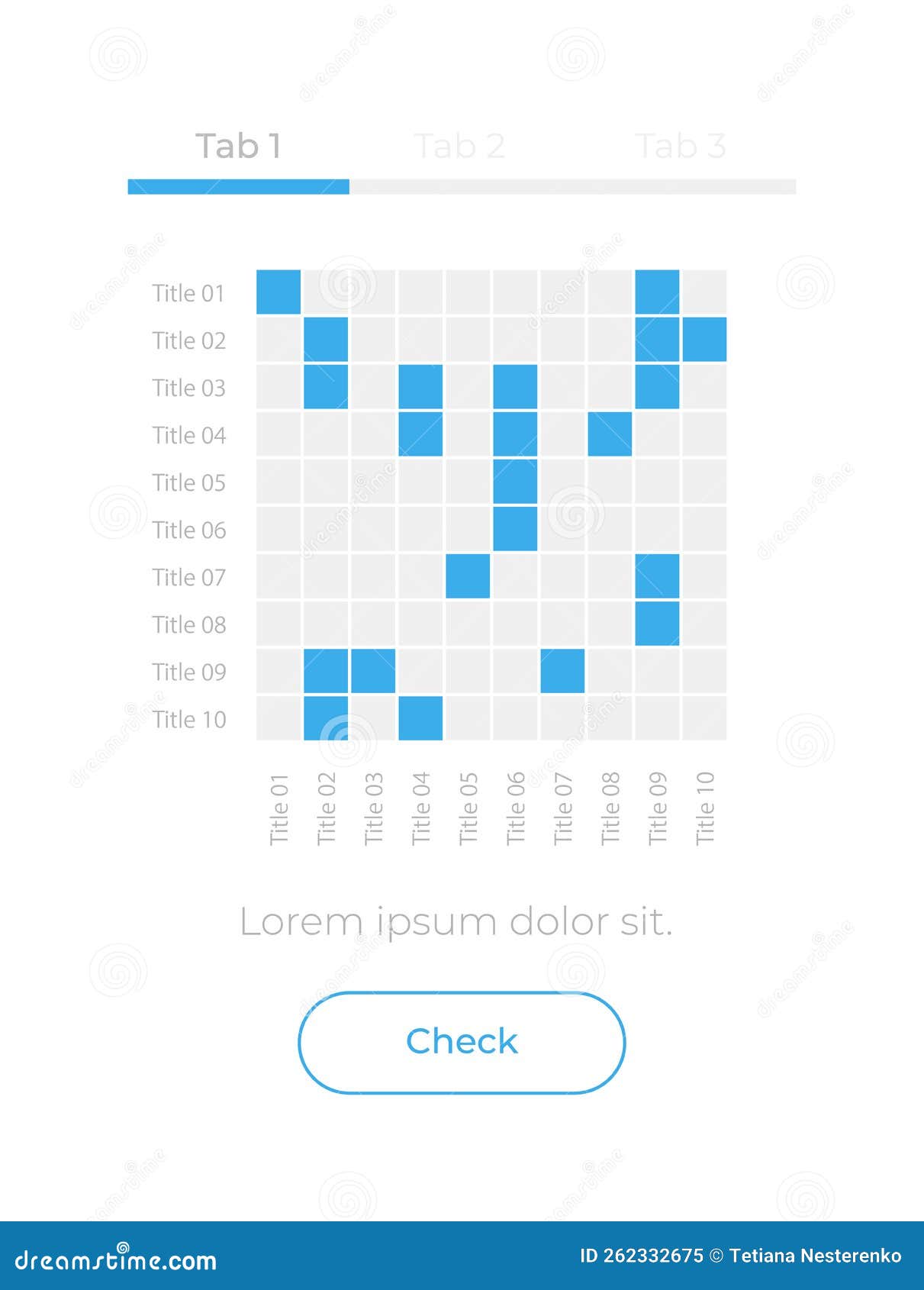 Scattered Squares Chart UI Element Template Stock Vector - Illustration of responsive, square ...