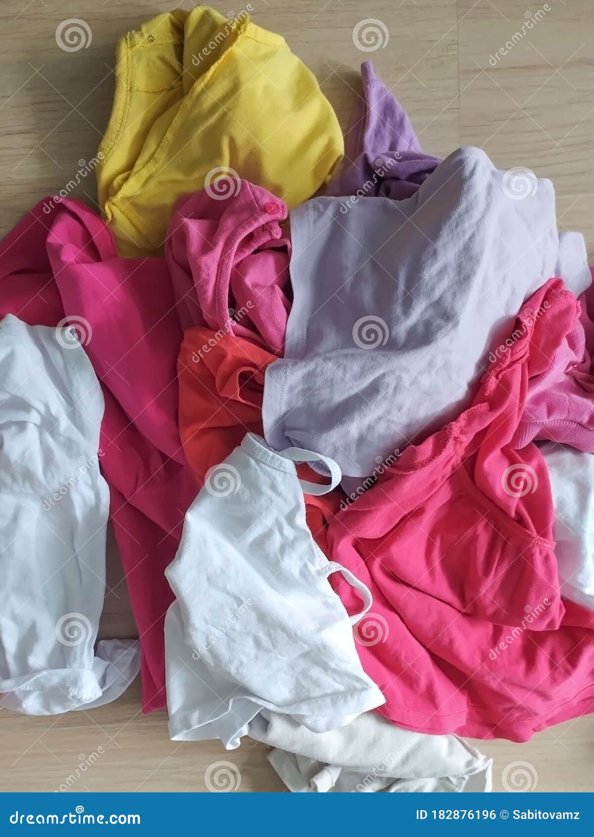 Scattered Things on the Floor. Clutter of Clothes. Mess in the Room, in ...