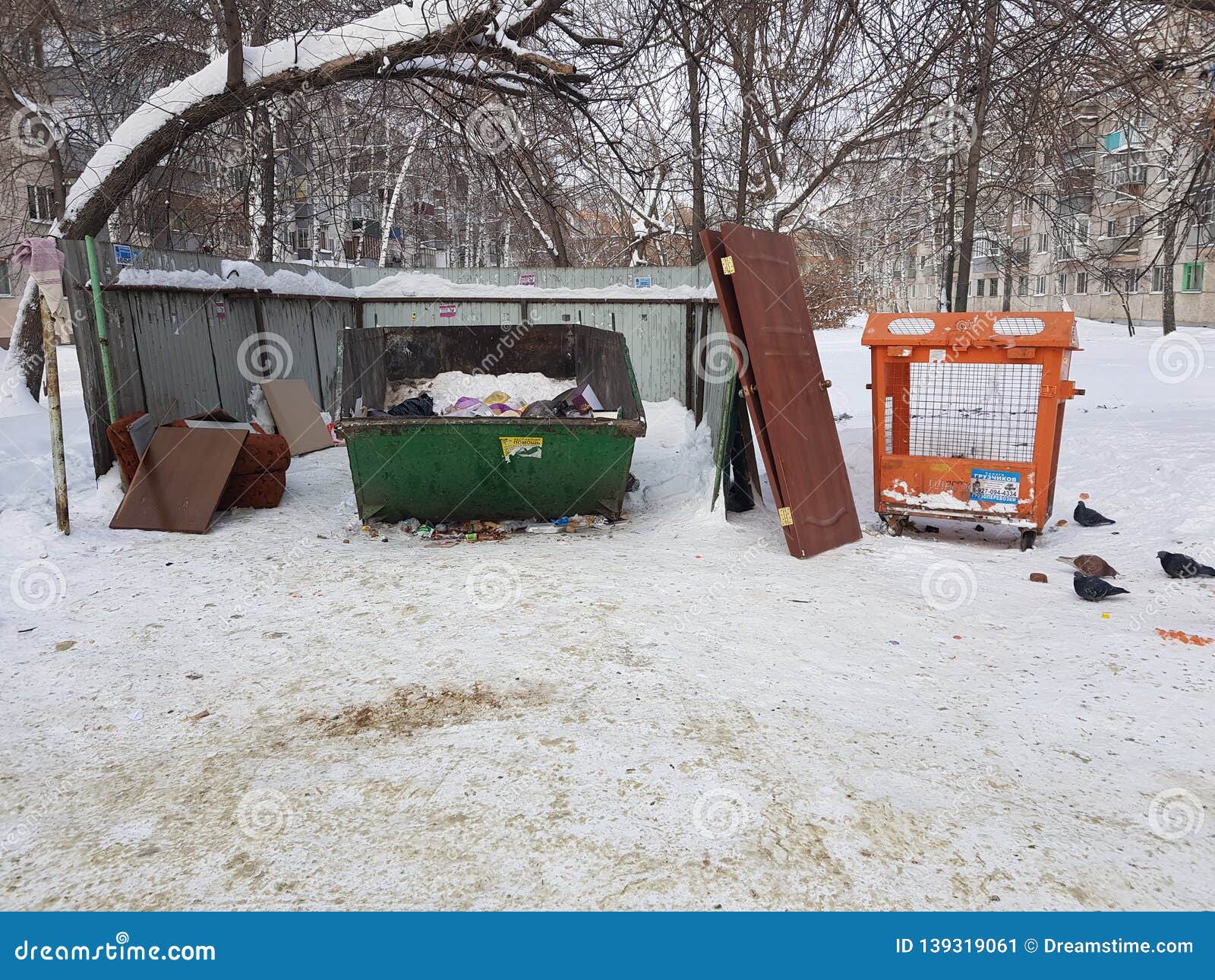 Scattered Trash at the Dumpster Editorial Photo - Image of season ...