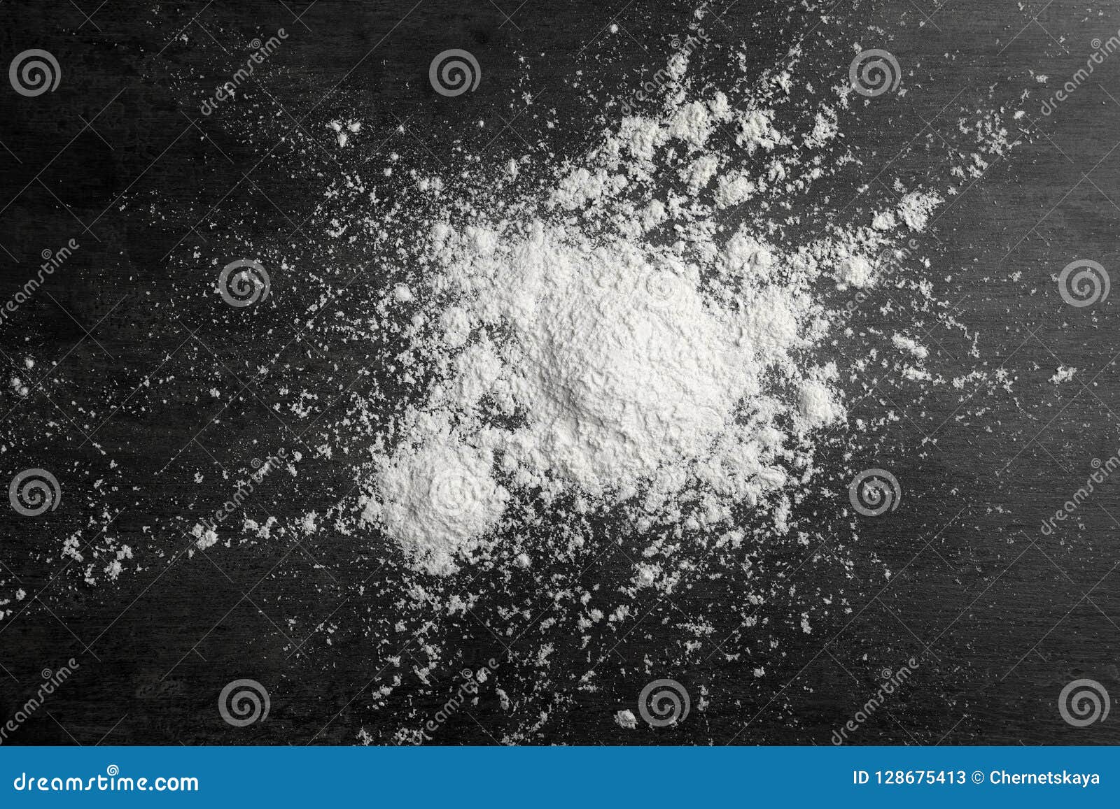 Scattered Wheat Flour on Gray Background Stock Image - Image of natural ...