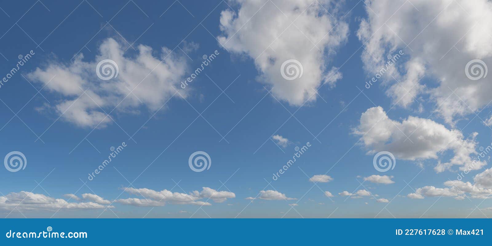 Silver Clouds Floating In Blue Sky, Panorama Royalty-Free Stock ...