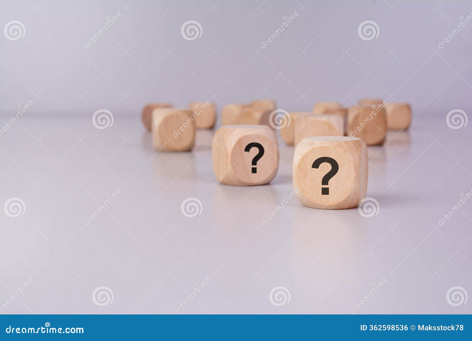Wooden Question Mark Blocks - Uncertainty and Decision-Making Stock ...