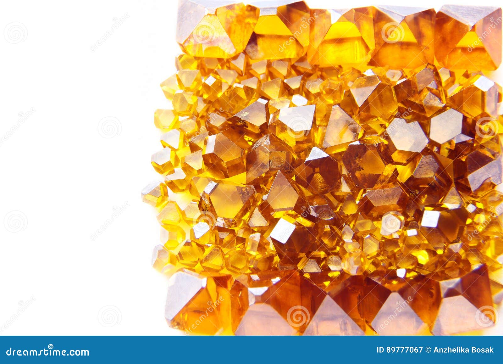 Scattered Yellow Monocrystal Synthetic Diamonds Stock Image - Image of ...