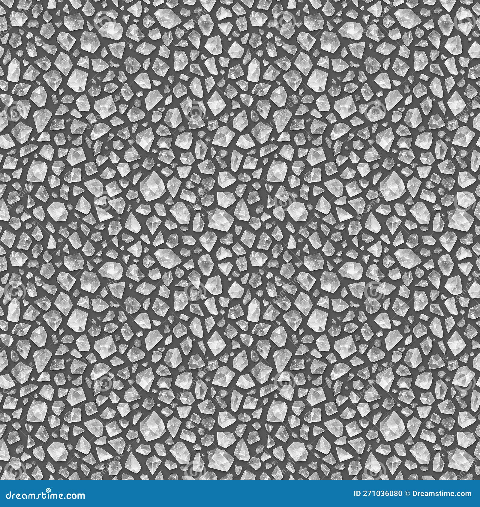A Scattering of Artificial Pebbles. Seamless Texture. Monochrome Image ...