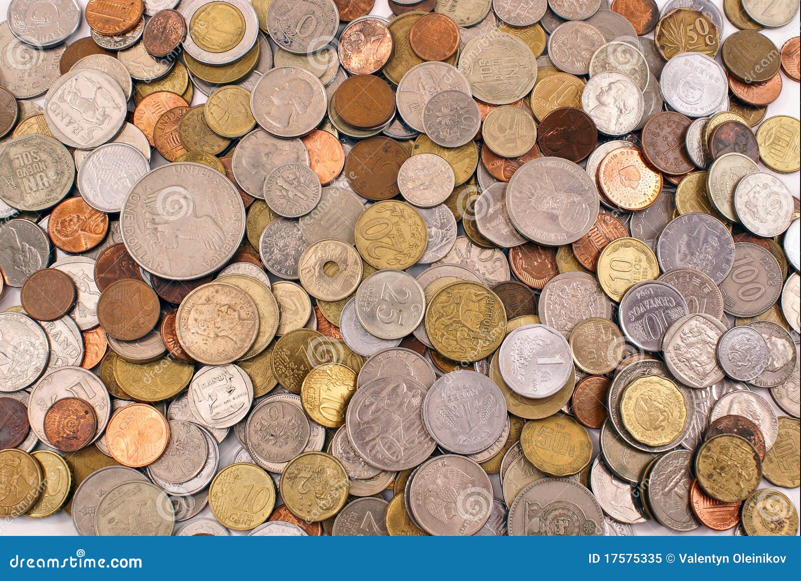 Scattering Coins Background Stock Image - Image of round, coins: 17575335