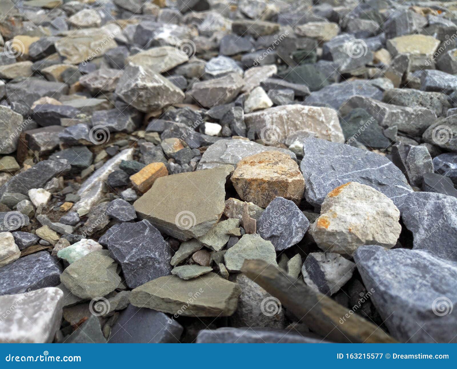 Scattering of Different Angular Stones Stock Image - Image of gravel ...