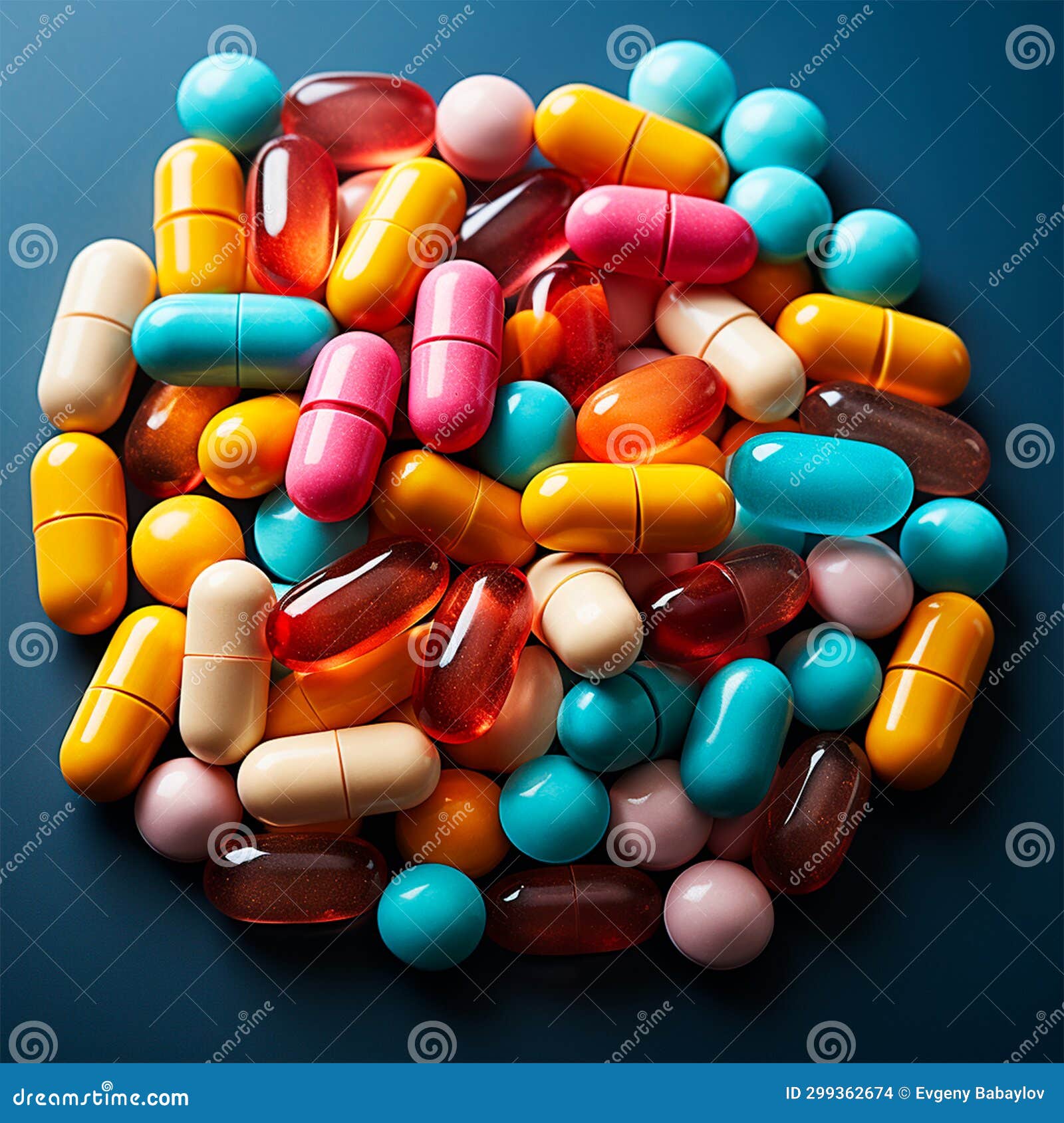A Scattering of Different Capsules and Tablets - AI Generated Image ...