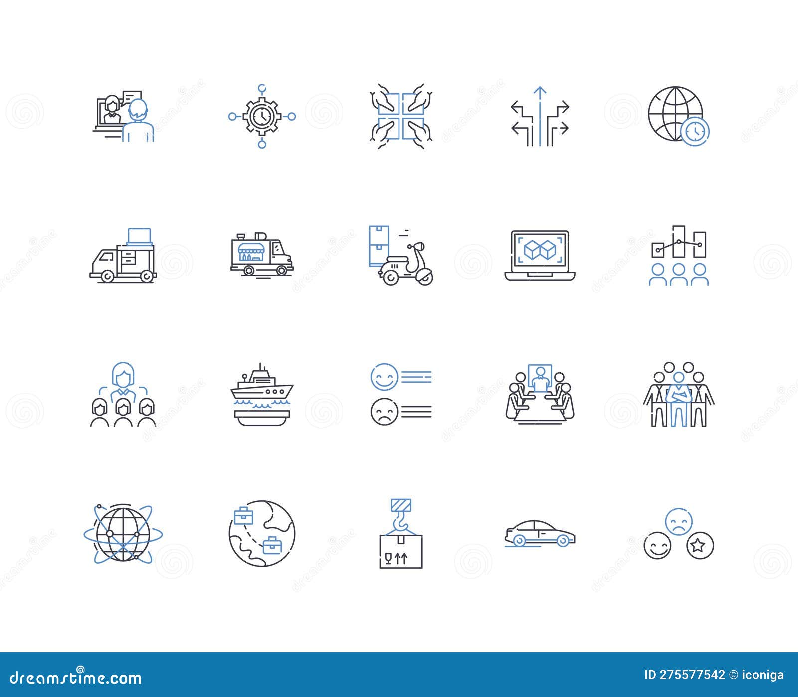Scattering Line Icons Collection. Reflection, Diffraction, Dispersion ...